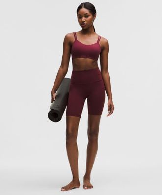 lululemon Align Shorts mit hohem Bund f&uuml;r Frauen - 20 cm - Gr&ouml;&szlig;e 10 in Burgundy Bay