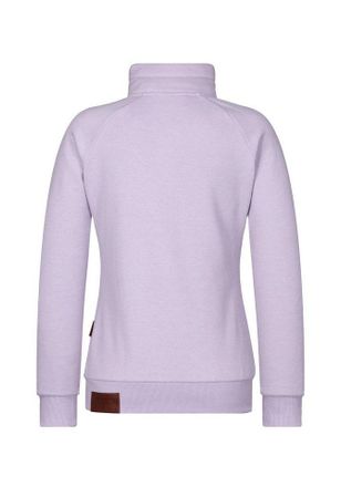Naketano Sweatjacke Damen hoher Stehkragen, Rei&szlig;verschluss, weiche Sweatware, Rippb&uuml;ndchen seitliche Taschen, Kordelzug, Logo-Patch, casual, Streetwear, melier