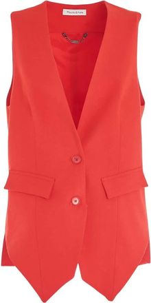 Manila Grace Femme, Vestes, Rouge, Taille: 36 FR Gilet
