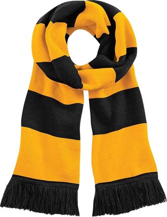 Beechfield Unisex Stadium Scarf Schal, Mehrfarbig (Black/Gold 00), One size
