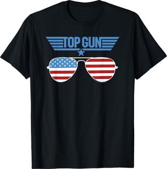 Top Gun Top-Gun-Weiße-Brille T-Shirt