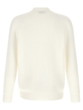 Brunello Cucinelli English Ribbed Cotton Cardigan - Cream