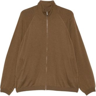 Frankie Shop Femme, Sweatshirts et sweats &agrave; capuche, Brun, Taille: 40 FR Baxe Knit Track Jacket