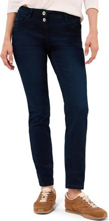 Cecil Damen 3716116 Casual Fit Jeans, Blue Black Washed, 30W / 34L EU
