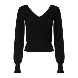 Vivienne Westwood Strickpullover mit V-Ausschnitt - - Knitwear - Damen - Schwarzk - S