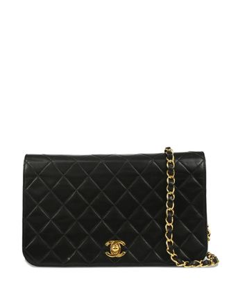 Chanel petit sac porté épaule Full Flap (2005) - Noir