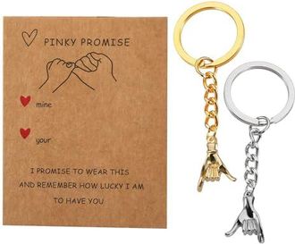 Generico Ensemble de porte-cl&eacute;s en, ornement romantique de collection, 2 porte-cl&eacute;s assortis pour la Saint-Valentin, sac de voyage, pour lui, elle, petit ami, 