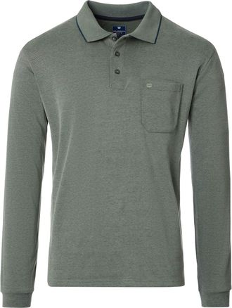Redmond Herren Polo-Shirt Langarm (252880700), Größe:XL, Farbe:Grün (630)