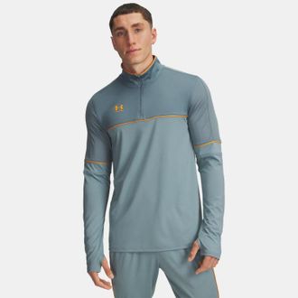 Under Armour Challenger Training Oberteil mit &frac14;-Zip f&uuml;r Herren Washed Blaue Marine / High Vis Gelb XXL