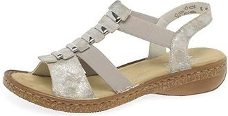 Rieker Trim Womens Sling Back Sandals 37 Rose Metallic