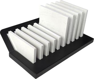 Generic Fliesenst&auml;nder, 4 Reihen Mit Je 8 Lagen Bodenmusterst&auml;nder, Diagonaler Fliesenlagerung, for Ausstellungsr&auml;ume Im Einzelhandel(Black)