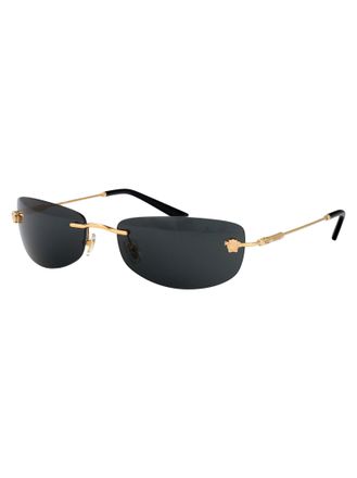 Versace 0VE2279 Gold Metal Rimless Sunglasses - Gold