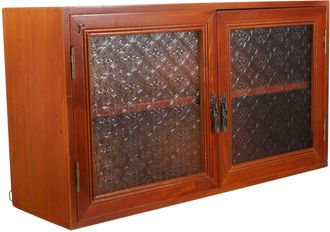 Soimiss Küchenthekenschrank Niedrig Aus Holz Zweistöckiger Thekenorganizer Schrank Holzschrank Esszimmerschrank Tischaufbewahrungsschrank Schreibtisch-Organiz