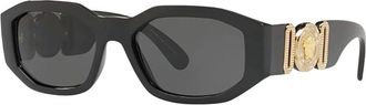 Versace Femme, Accessoires, Noir, Taille: 53 MM Lunettes de soleil noires accessoire &eacute;l&eacute;gant