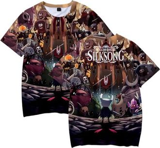 Generic Hollow Knight Silksong T-shirt 3D unisexe pour jeux vid&eacute;o, Style 4, XXS