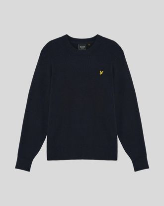 Lyle & Scott Relaxed Rippstrick-Rundhalspullover