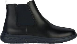 Geox Homme Portello Bateau cheville, Noir, 44 EU