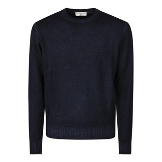 FILIPPO DE LAURENTIIS Woll-Kaschmir-Crewneck-Pullover - - Knitwear - Herren - Blau - 2XL