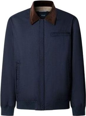 Fa&ccedil;onnable Blouson col classique en velours c&ocirc;tel&eacute;