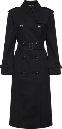 Burberry Femme, Manteaux, Noir, Taille: 38 FR Long Waterloo Heritage Trench Coat