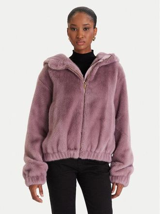 Guess Pelzmantel 5BGL24 7382A Violett Regular Fit