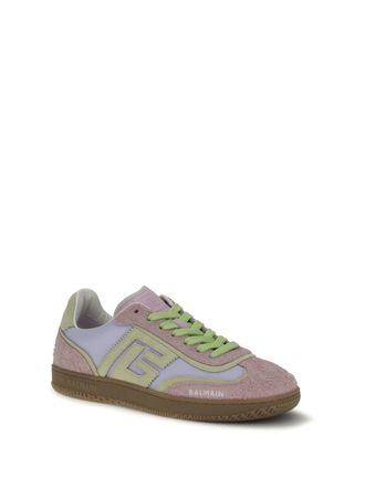 Balmain Womens Swan Sneakers Qei Lilas-Vert Clair Lilas/vert
