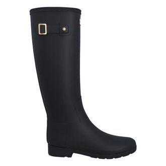 Hunter Elegante hohe Gummistiefel mit Goldverzierung - - Shoes - Damen - Schwarzk - 40 EU