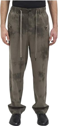 Andrea Ya'aqov Homme, Pantalons, Gris, Taille: S Pantalone Cropped in Cupro e Cotone