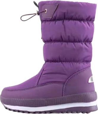 Generic JJDFW Bottes de neige chaudes pour femme Bottes dhiver imperm&eacute;ables antid&eacute;rapantes en fourrure pelucheuse mi-mollet Botas, A7, 39 1/3 EU