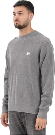 Calvin Klein Jeans Homme, Pulls, Gris, Taille: XL Waffle Crewneck Sweater