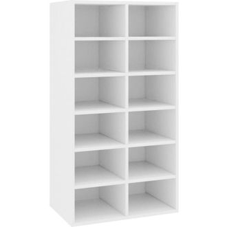 vidaXL Schuhregal Wei&szlig; 54x34x100,5 cm Holzwerkstoff - Vidaxl