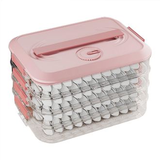 Generic Lebensmittel-Organizer f&uuml;r den K&uuml;hlschrank - mehrschichtige Kn&ouml;del-Aufbewahrungsbox mit Timer-Deckel | Platzsparender K&uuml;hlschrankbeh&auml;lter f&uuml;r Wontons 