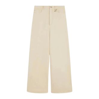 Sportmax Femme, Pantalons, Beige, Taille: W29 Wide Pantalons
