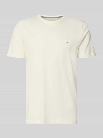 Fynch-Hatton T-Shirt mit Rundhalsausschnitt und Label-Stitching