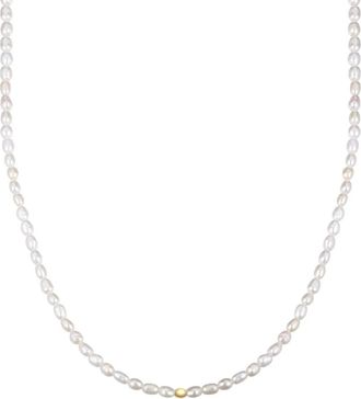 Glanzst&uuml;cke M&uuml;nchen Halskette - Sterling Silber Halskette S&uuml;&szlig;wasser-Zuchtperle - Gr. unisize - in Wei&szlig; - f&uuml;r Damen