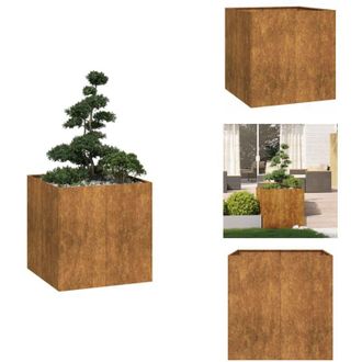vidaXL Vidaxl - Jardini&egrave;re rouill&eacute; 80x80x80 cm acier inoxydable - Jardini&egrave;re - Jardini&egrave;res - Pot De Fleurs - Support De Jardini&egrave;re