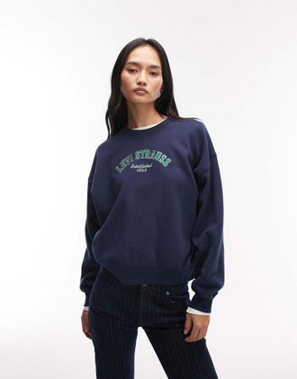 Levi's Sweatshirt in Marineblau mit mittigem Grafikprint