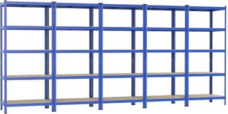 Yaheetech 5X Lagerregal 180 x 90 x 40 cm, Schwerlastregal Steckregal max. 875 kg belastbar, Metallregal, Garagenregal mit pulverbeschichteter Oberfläche
