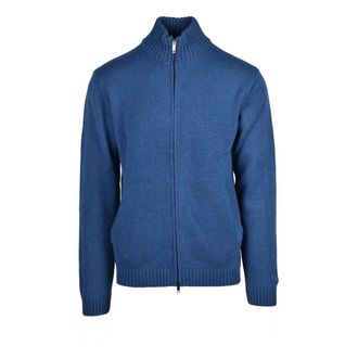 Daniele Fiesoli Rei&szlig;verschluss-Strickjacke - - Knitwear - Herren - Blau - M