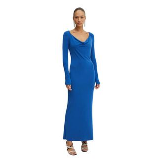 Patrizia Pepe Robe Longue - Femme - Robes - Bleu - Taille: 36 FR