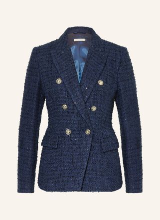 Lilienfels Lilienfels Boucl&eacute;-Blazer Mit Pailletten blau
