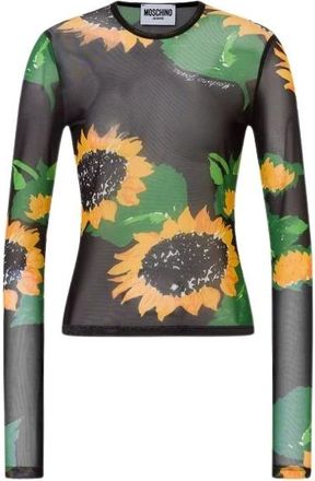 Moschino Femme, Tops, Multicolore, Taille: 44 FR T-shirt en maille imprim&eacute;e