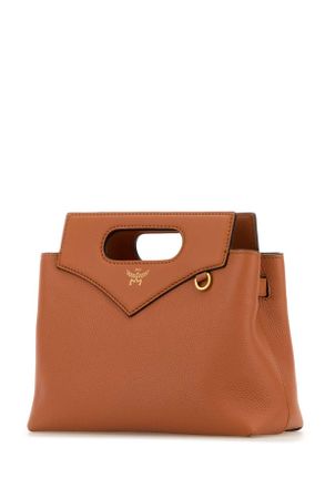 MCM Womens Caramel Leather Mini Soft Diamond Handbag Terracotta Borse A Mano