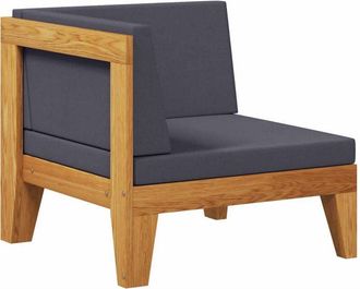vidaXL Vidaxl - Canap&eacute; dangle sectionnel et coussins gris fonc&eacute; Bois dacacia