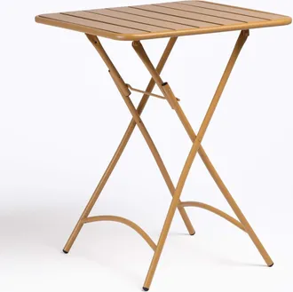 Sklum Gartentisch quadratisch 60x60 cm klappbar aus Stahl Janti