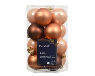 Kaemingk Weihnachtskugeln Glas 3,5cm 16 Stück - matt & glänzend - Kleine Christbaumkugeln Weihnachtsbaumkugeln für Weihnachten - Christbaumschmuck & Weihnachts