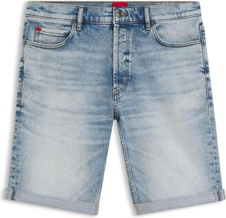 HUGO BOSS Homme, Shorts, Bleu, Taille: W34 Shorts Coupe Fusel&eacute;e