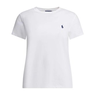 Polo Ralph Lauren Klassisches Rundhals-T-Shirt - - Tops - Damen - Wei&szlig; - S