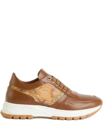 Alviero Martini 1A Classe Sneakers mit Landkarten-Print - Braun
