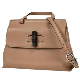 Gucci Sac &agrave; main vintage Pre-owned en bambou - Femme - Pre-owned - Beige - Taille: ONE Size